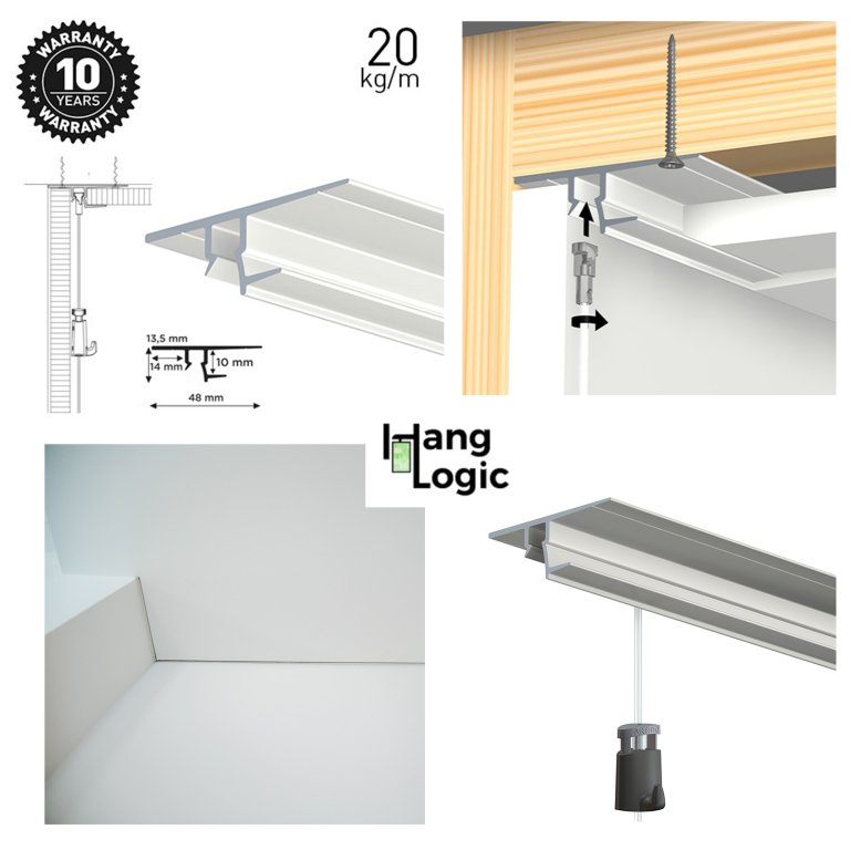 Artiteq Shadowline Drywall | A Ceiling-Fixed, Built-In Picture Rail